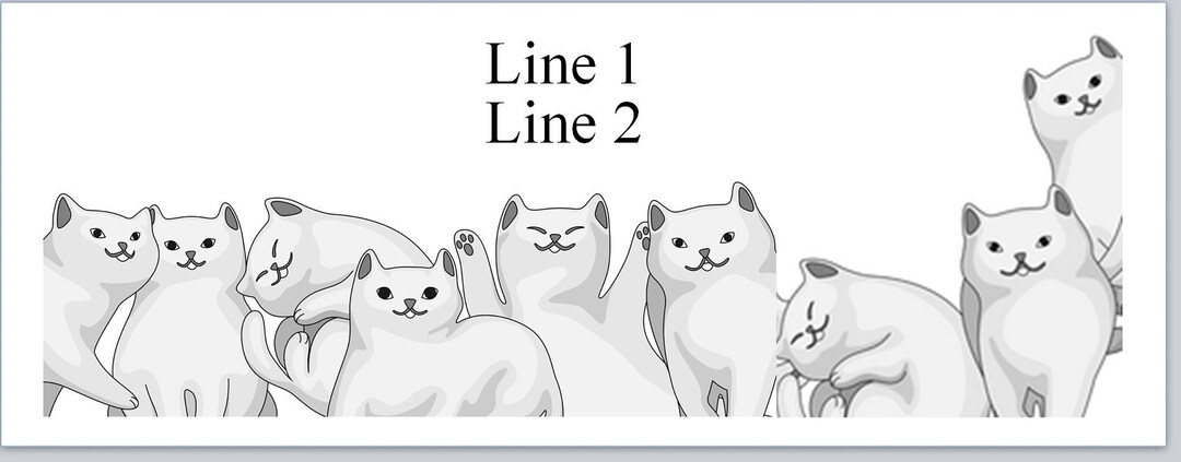 30 Personal Address Labels Cute Cats Kittens Border (jx 535) - Etsy