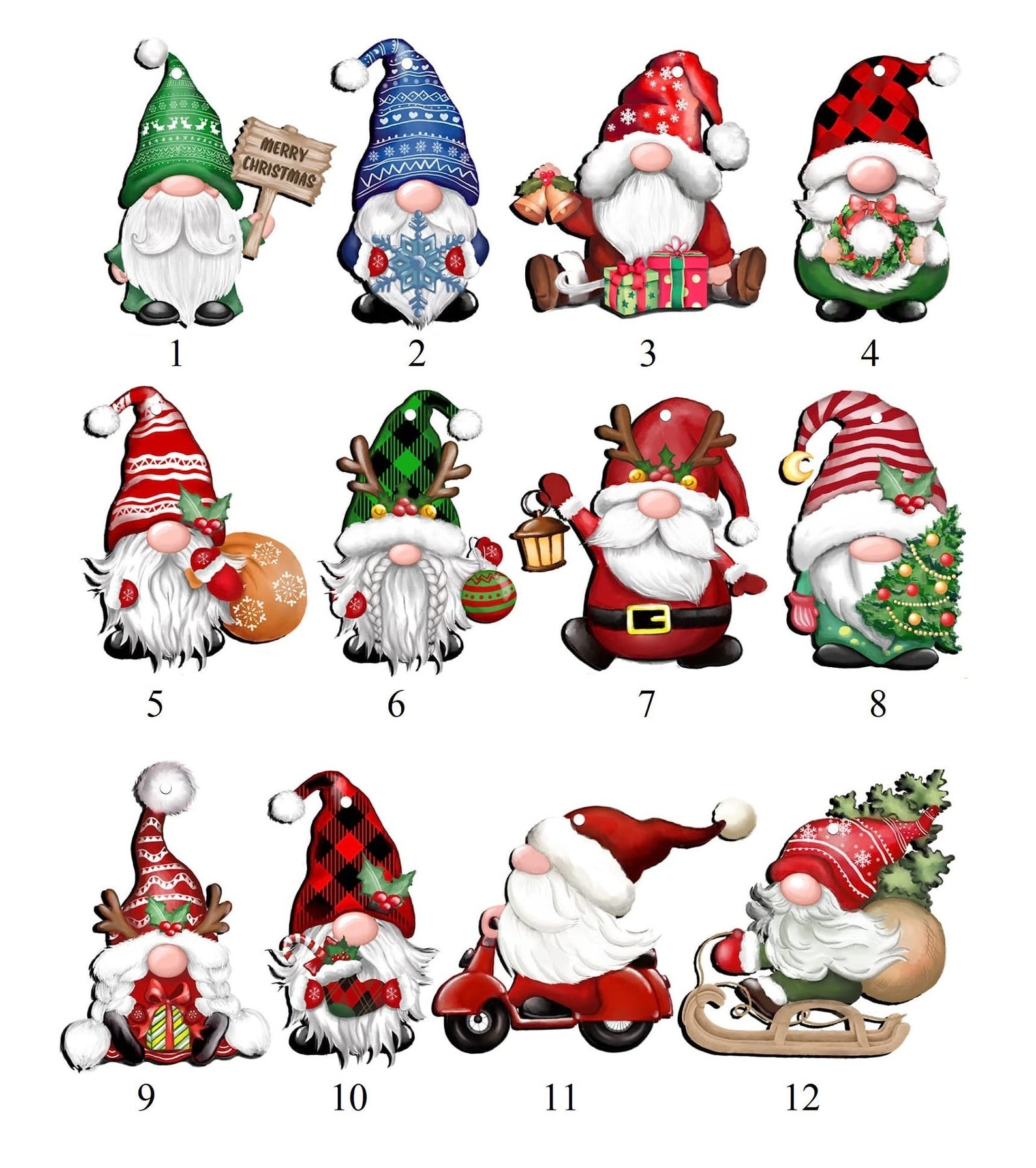 30 Personal Address Labels Christmas Gnomes (jx 724) - Etsy