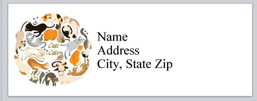 30 Personal Address Labels Lots of Cartoon Cats (bx 785) - Etsy