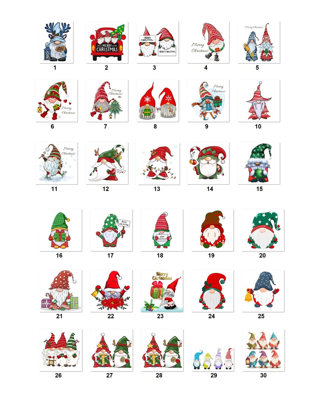 30 Personal Address Labels Christmas Gnomes (jx 746) - Etsy