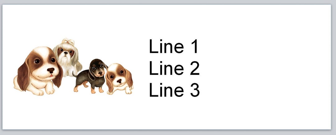 30 Personal Address Labels Cute Puppies (jx 21) - Etsy