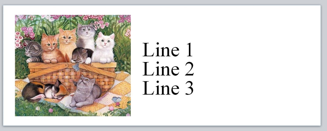 30 Personal Address Labels Cute Kittens Cats (jx 145) - Etsy