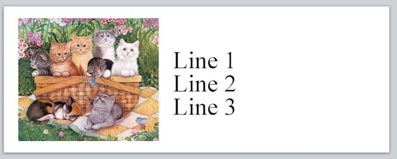 30 Personal Address Labels Cute Kittens Cats jx 145 - Etsy