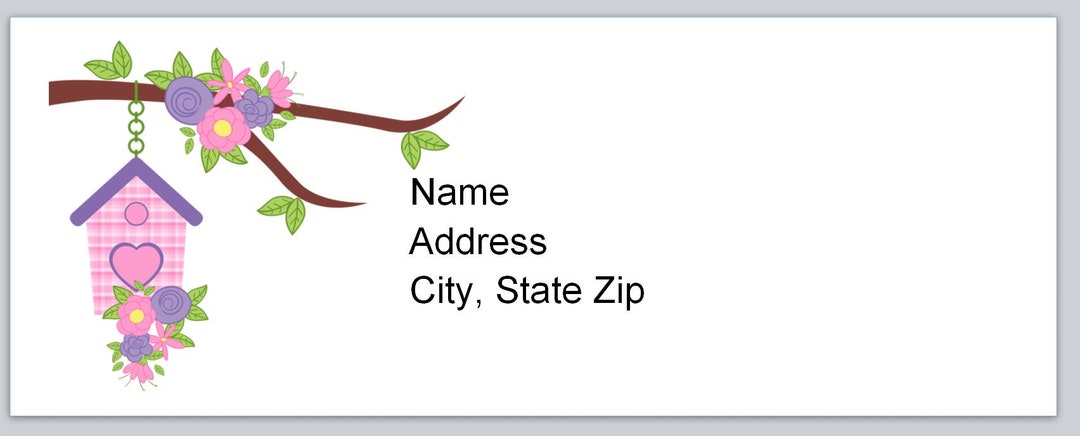 30 Personal Address Labels Primitive Country Birdhouse (p 140) - Etsy
