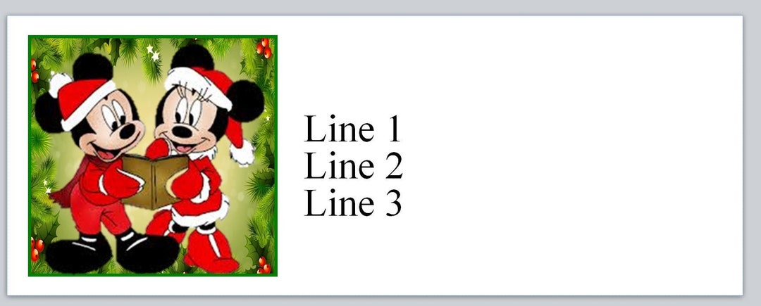 30 Personal Address Labels Cartoon Merry Christmas (ac 3) - Etsy