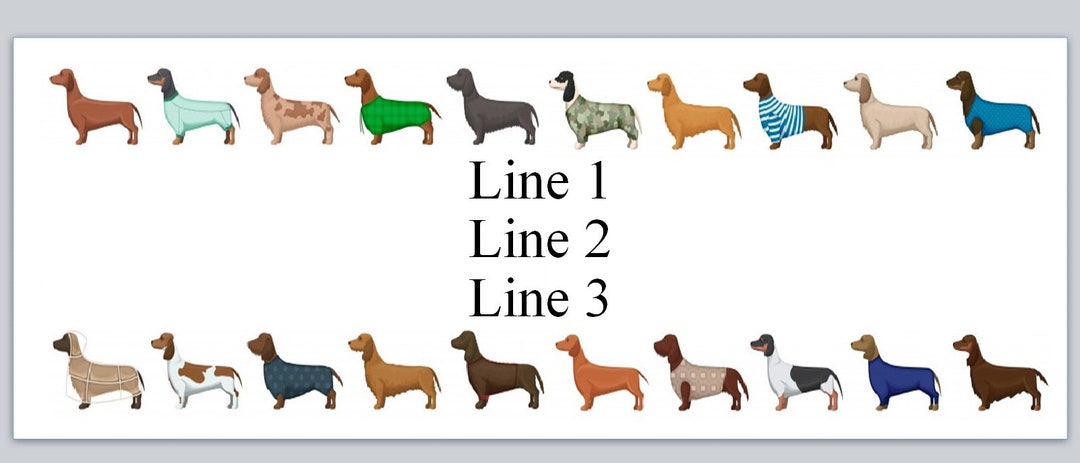 30 Personal Address Labels Dogs Border (jx 681) - Etsy