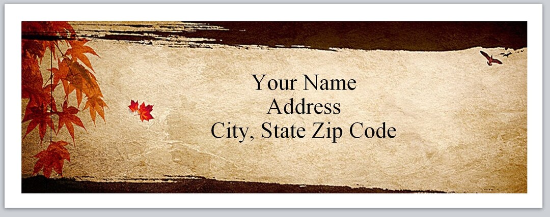 30 Personal Address Labels Nature Fall Leaves (bx 146) - Etsy
