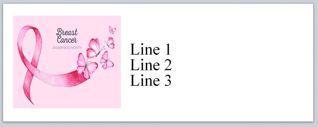 30 Personal Address Labels Breast Cancer Awareness (jx 557) - Etsy