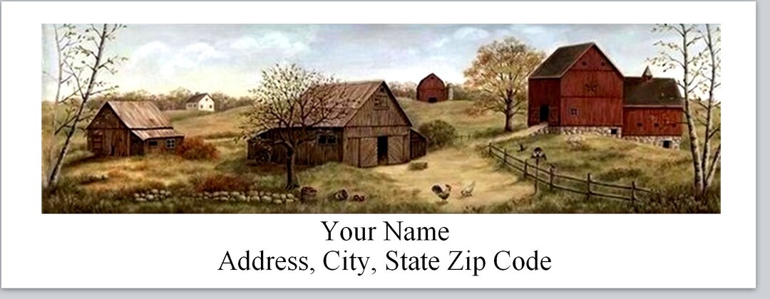 30 Personal Address Labels Primitive Country Farm (bx 94) - Etsy