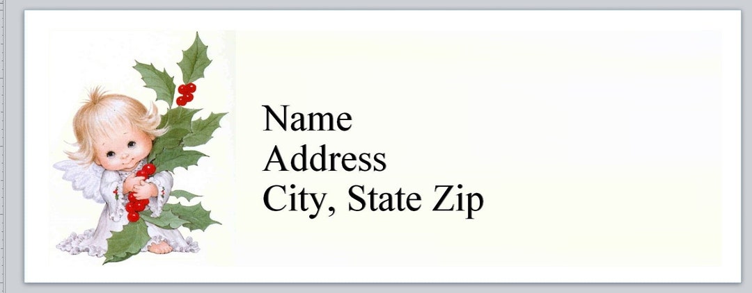 30 Personal Address Labels Cute Baby Angel Christmas (bx 770) - Etsy