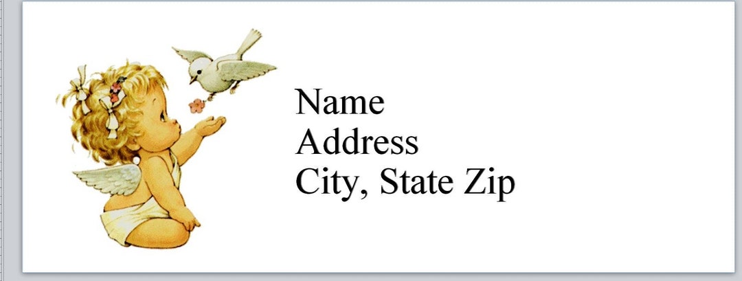 30 Personal Address Labels Cute Baby Angel (bx 764) - Etsy