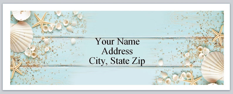 30 Personal Address Labels Beach Seashells Starfish p 250 - Etsy