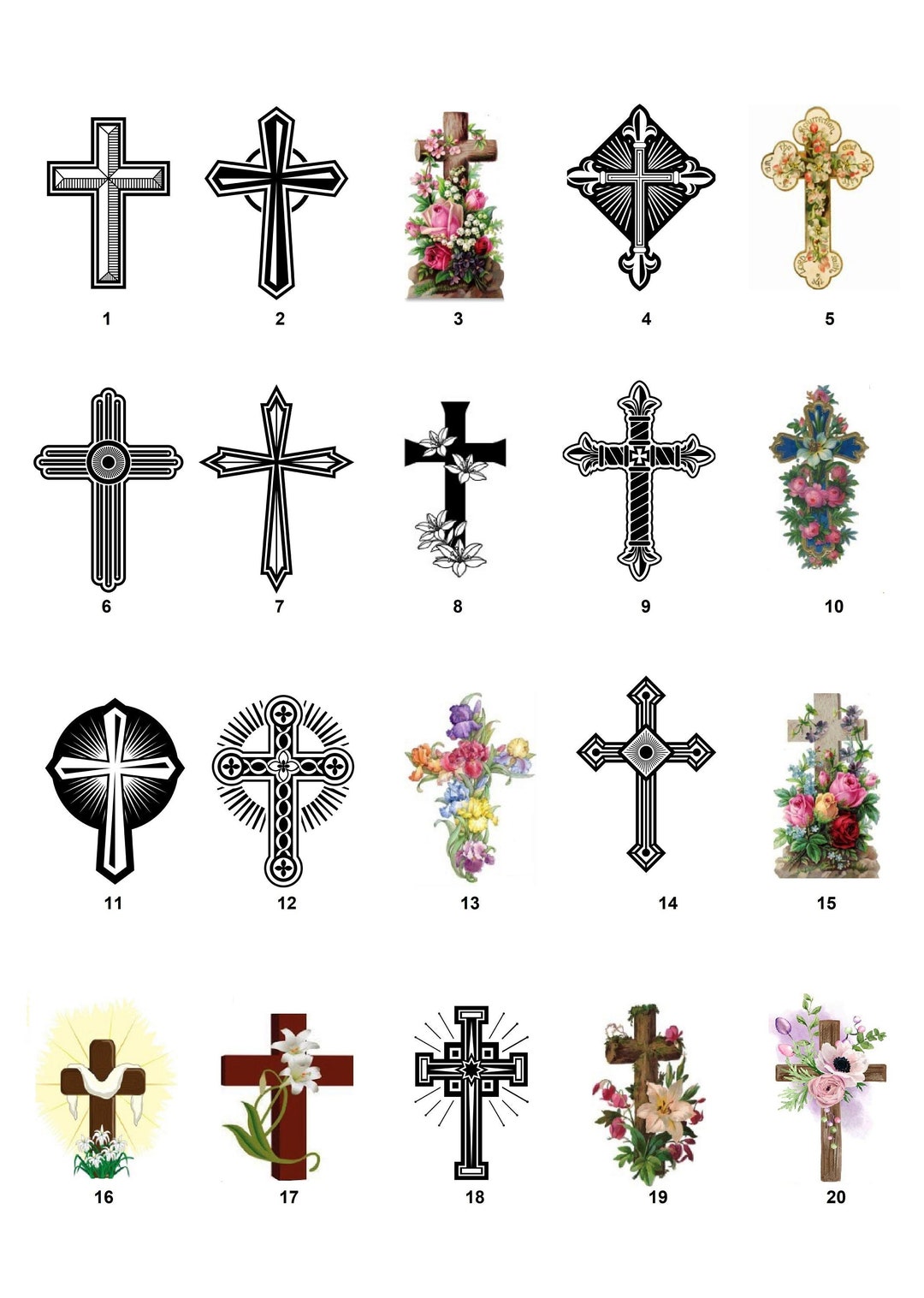 30 Personal Address Labels Religious Spiritual Crosses (jx 997) - Etsy