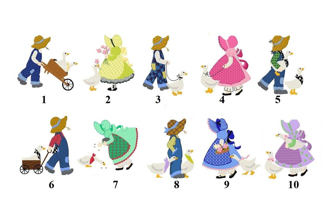 30 Personal Address Labels Primitive Country Cute Children With Geese ...