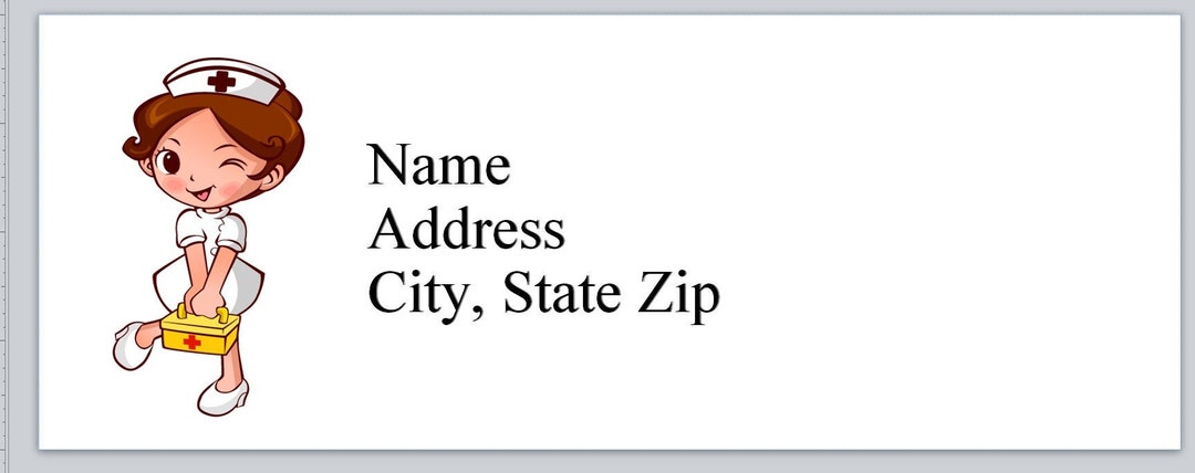 30 Personal Address Labels Cute Cartoon Nurse (bx 781) - Etsy