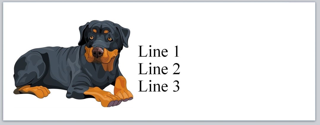 30 Personal Address Labels Rottweiler Dog (jx 248) - Etsy