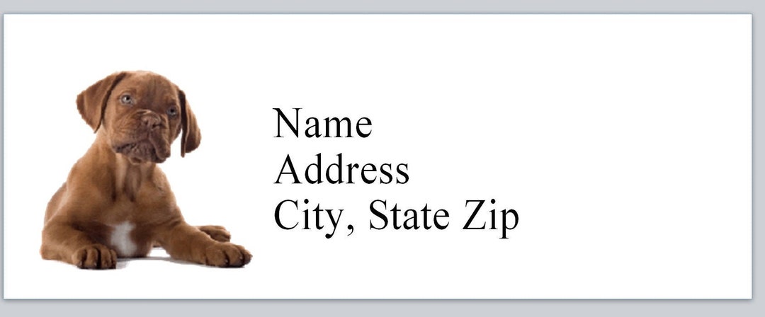 30 Personal Address Labels Lovable Boxer (p 80) - Etsy