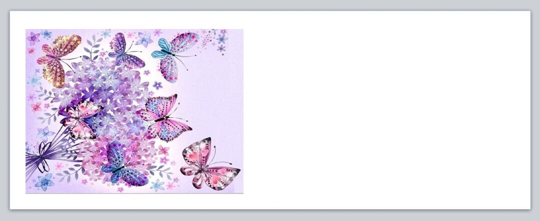 30 Personal Address Labels Butterflies Purple Background (bx 558) - Etsy