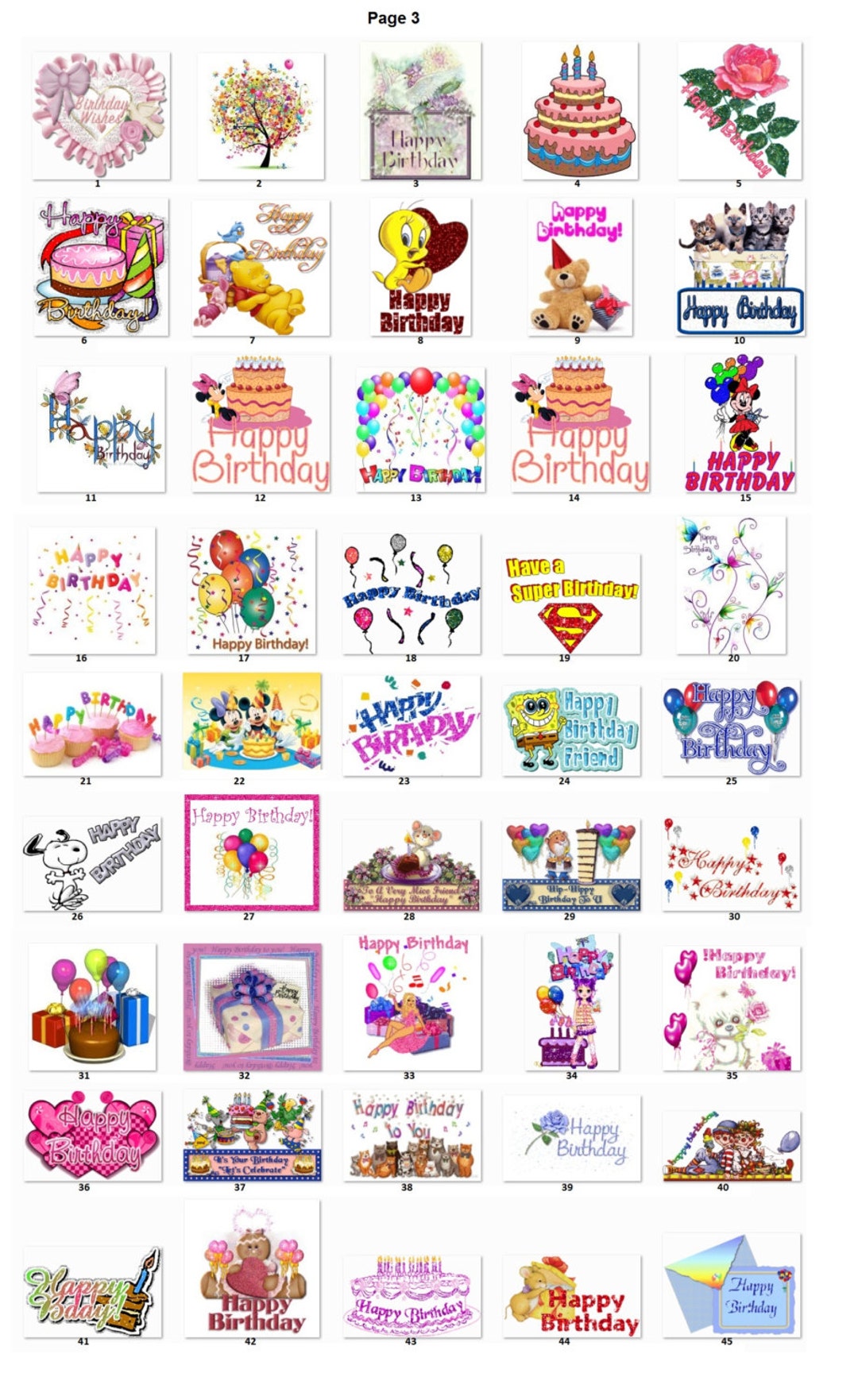 30 Personal Address Labels Birthday . Choose Any Picture (bi1) - Etsy