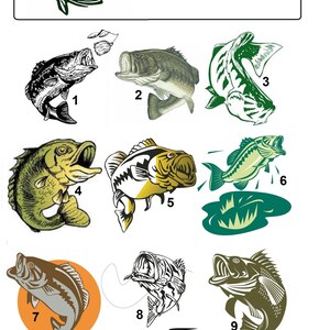 30 Personal Address Labels Bass Fishing. (ba1) - Etsy