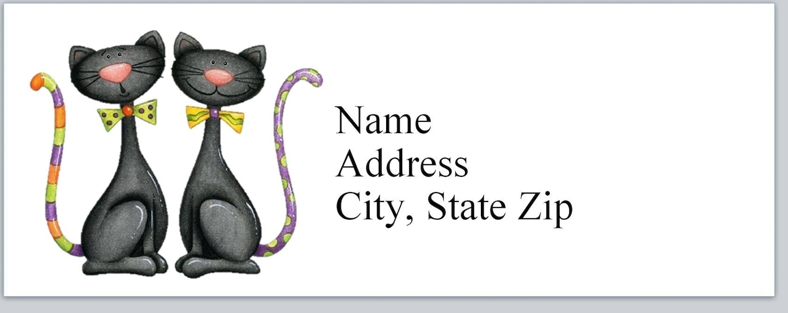 30 Personal Address Labels Two Cats in Love (bx 739) - Etsy