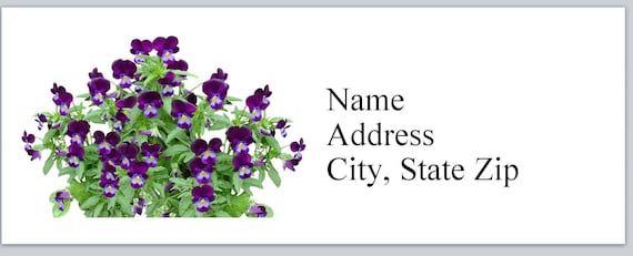 30 Personal Address Labels Spring Flowers p 77 - Etsy