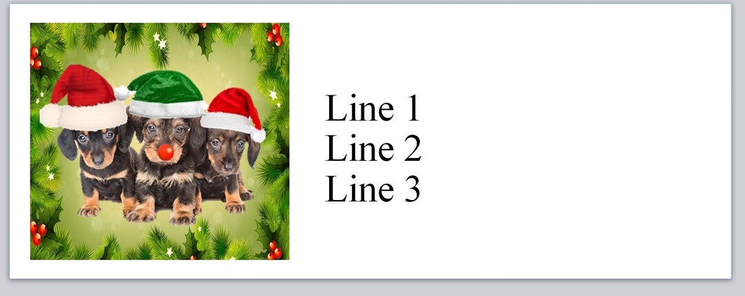 30 Personal Address Labels Chritmas Dachshund Dogs (jx 739) - Etsy
