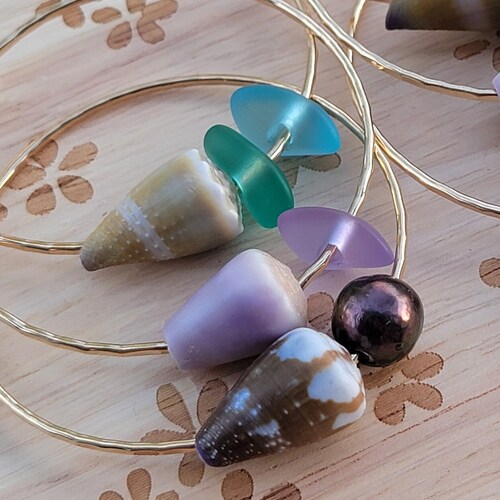 Shell Bangles Choose Your Own Shell Bangle STERLING SILVER - Etsy