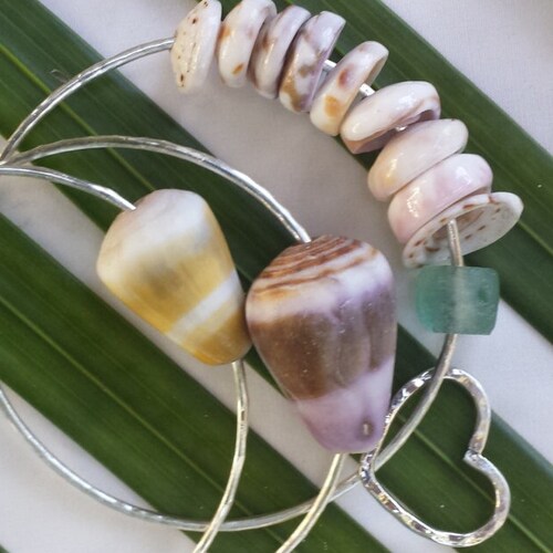 Shell Bangles Choose Your Own Shell Bangle STERLING SILVER - Etsy