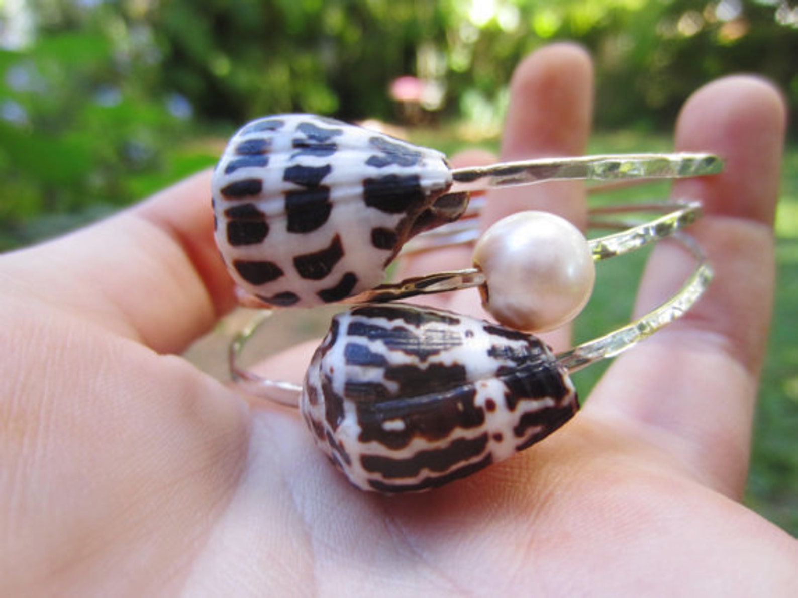 Shell Bangles Choose Your Own Shell Bangle STERLING SILVER - Etsy