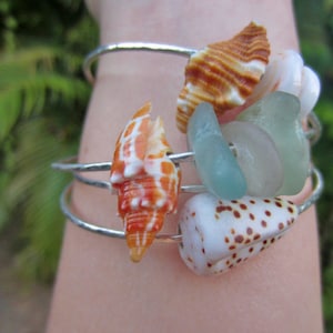 Shell Bangles, Choose Your Own Shell Bangle STERLING SILVER Hawaiian ...