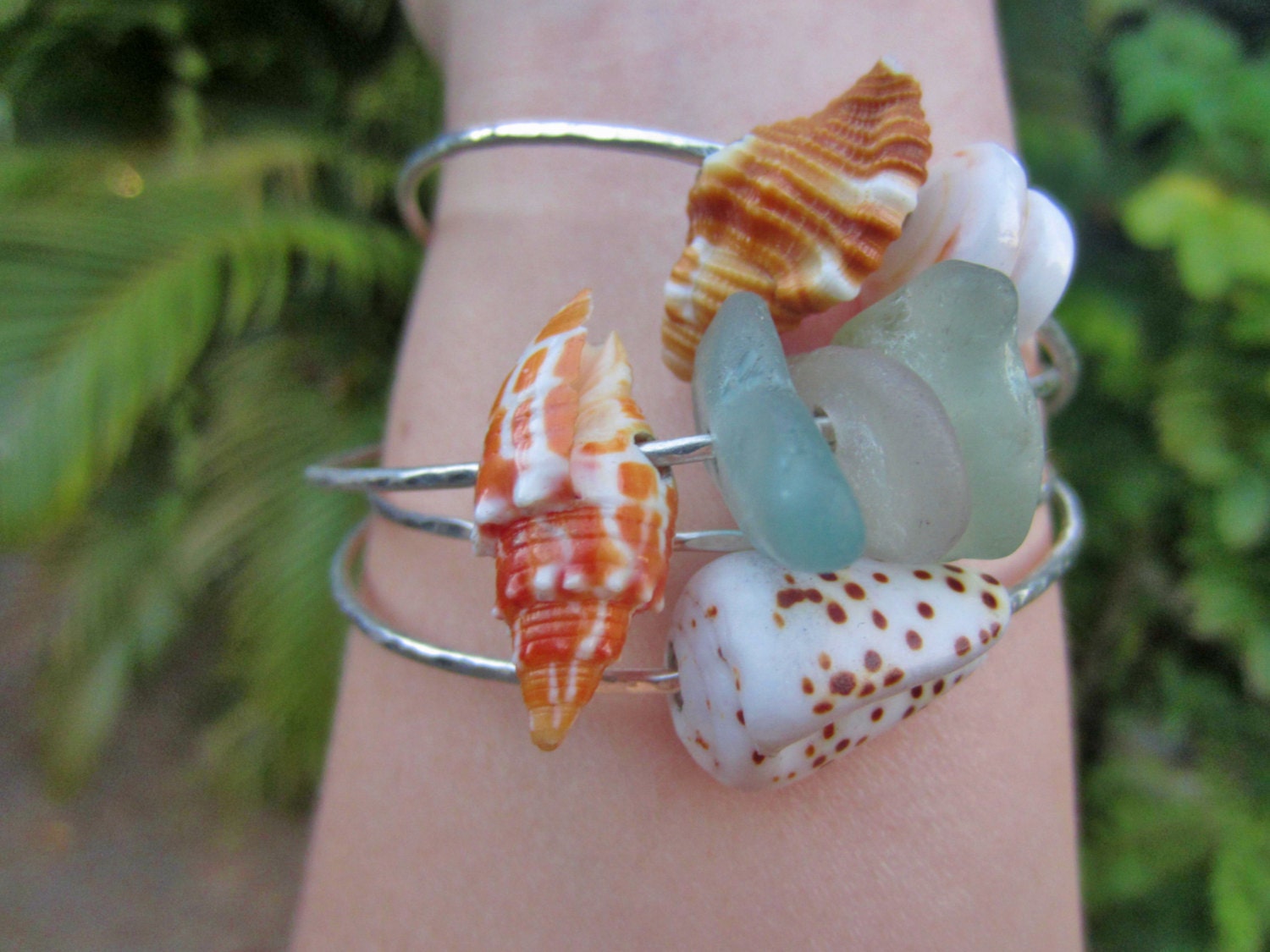 Shell Bangles Choose Your Own Shell Bangle STERLING SILVER - Etsy