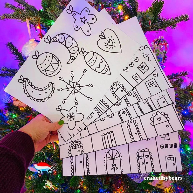 Christmas Window Stencil Art - Etsy UK