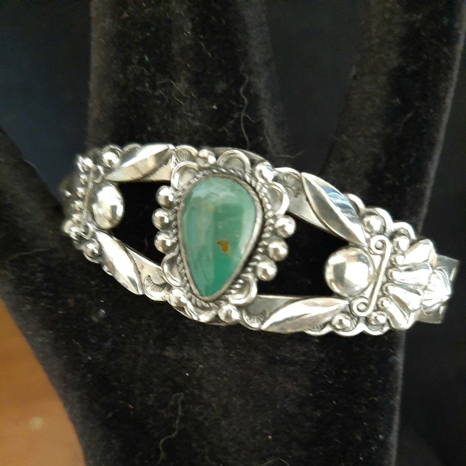Native American Bell Trading Bracelet Turquoise and Sterling - Etsy
