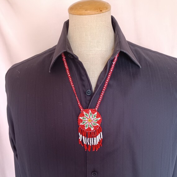 Native American Seed Bead Necklaces Red Yellow Green … - Gem