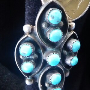 Native American Shadow Box Sterling/turquoise Ring Sz 5, 6 1/4, 6 1/2 ...