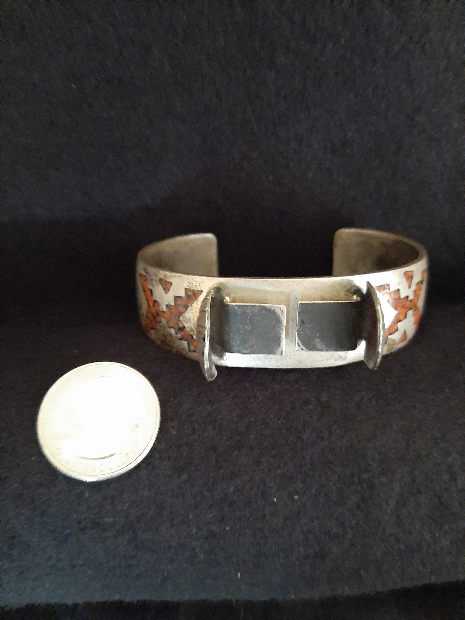 Vintage Native American Watch Band Sterling/turquoise/coral - Etsy Canada