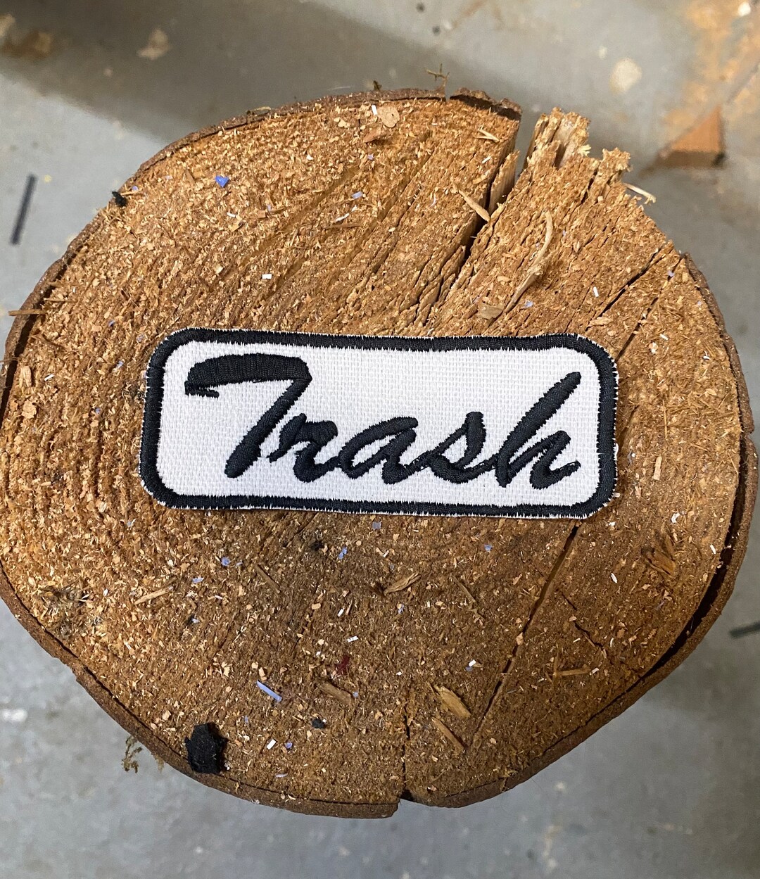 Iron on Mechanic Style “trash” Embroidered Name Patch - Etsy