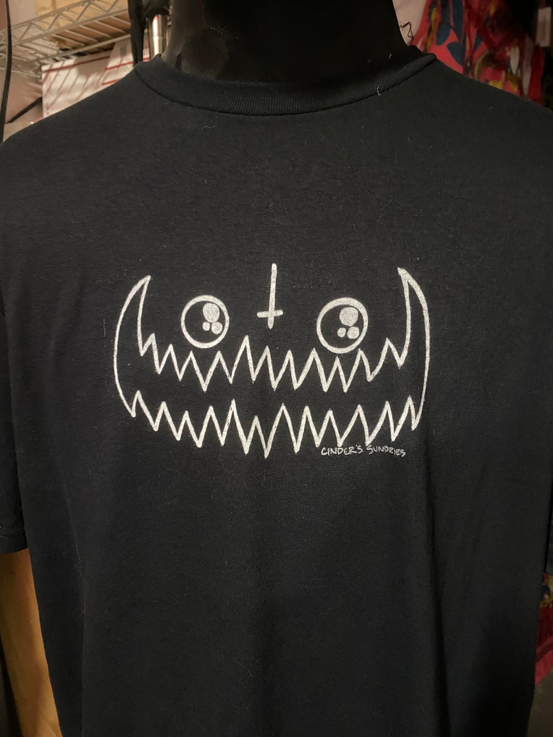 Screen Printed Monster Smiley Tee - Etsy