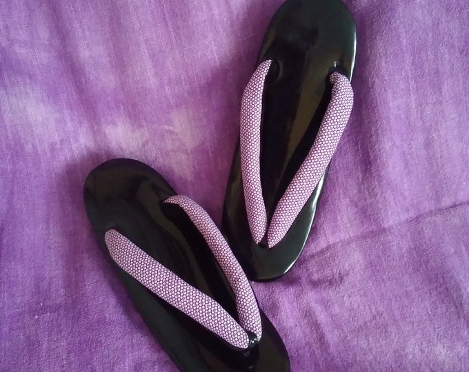 Getas Vintage Japanese Shoes Black Kimono Sandals Handmade Japan - Etsy
