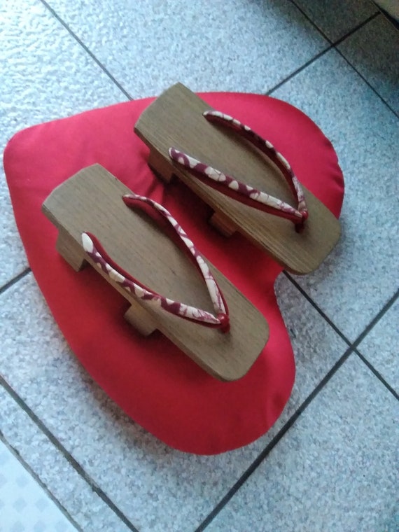 vintage japanese clogs getas shoes wood kimono sandal… - Gem