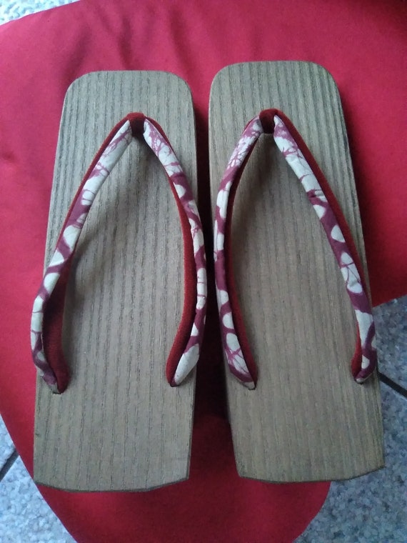 vintage japanese clogs getas shoes wood kimono sandal… - Gem