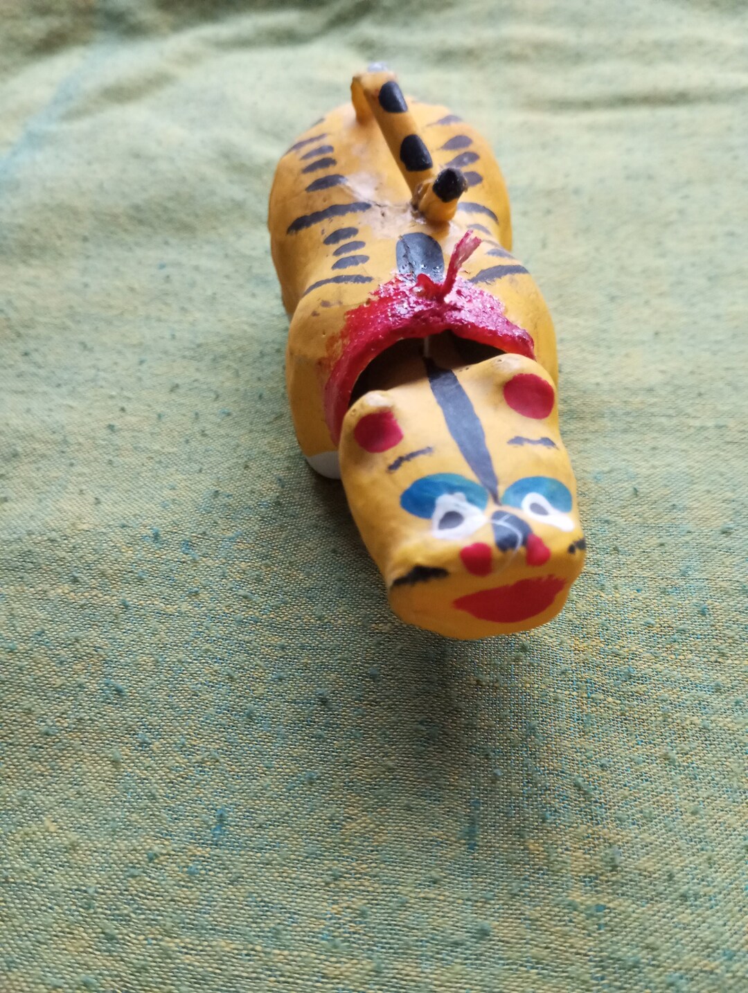 Paper Mache Tiger Bobblehead Japanese Toy Handmade Toy Animal Figure ...