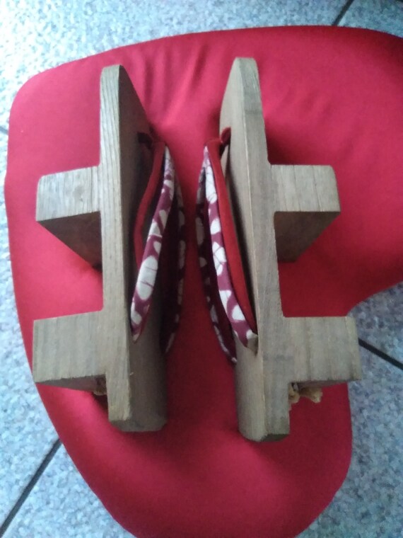 vintage japanese clogs getas shoes wood kimono sandal… - Gem