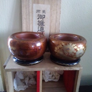 Vintage Japanese Candle Holder Set 2 Original Box Japan - Etsy