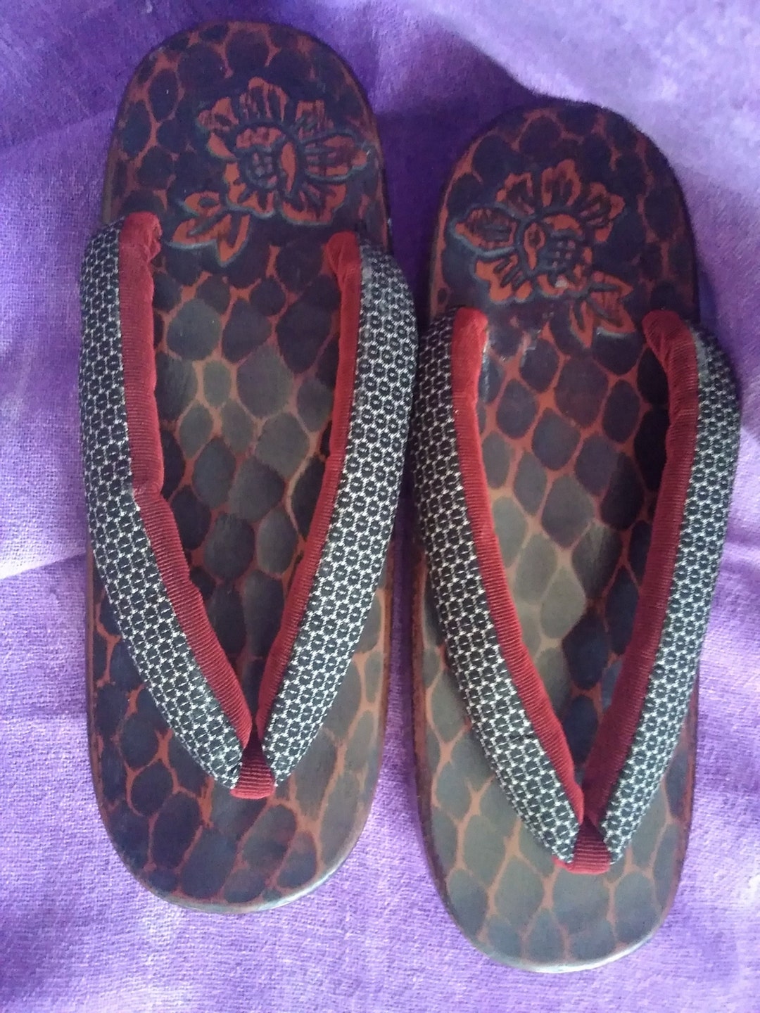 Shoes Vintage Japanese Clogs Getas Zoris Wood Kimono Sandals Handmade ...