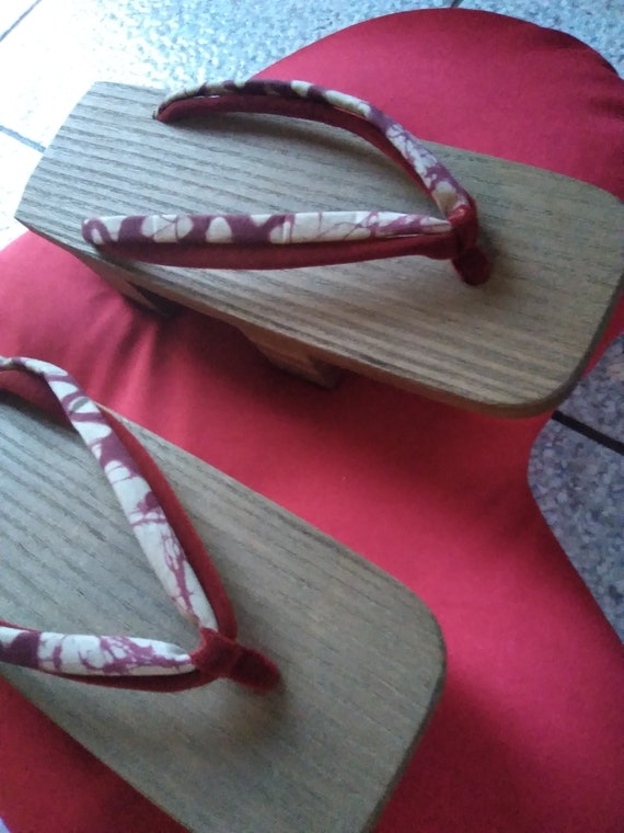 vintage japanese clogs getas shoes wood kimono sandal… - Gem