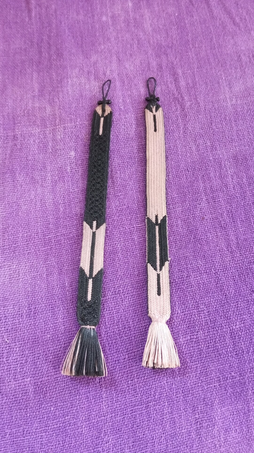 Vintage Kimono Himo Black Pink Silk Himo Haori Tie Japanese Handmade - Etsy