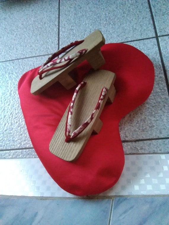vintage japanese clogs getas shoes wood kimono sandal… - Gem