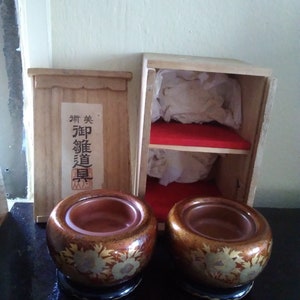Vintage Japanese Candle Holder Set 2 Original Box Japan - Etsy
